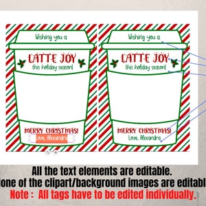 Wishing You a Latte Joy This Holiday Season ,christmas Coffee Gift Card ...