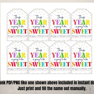 Editable Back to School Gift Tags for Candies Cookies Sweet Treats ...