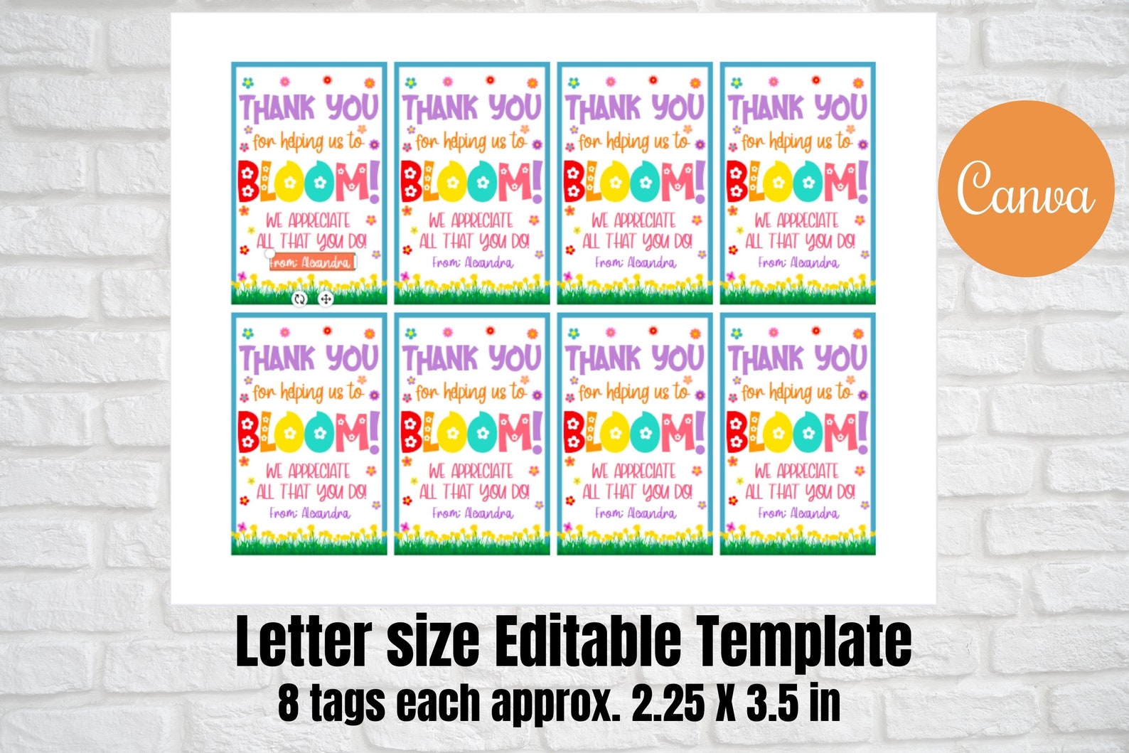 Teacher Appreciation Gift Tags Thank You for Helping Us to - Etsy