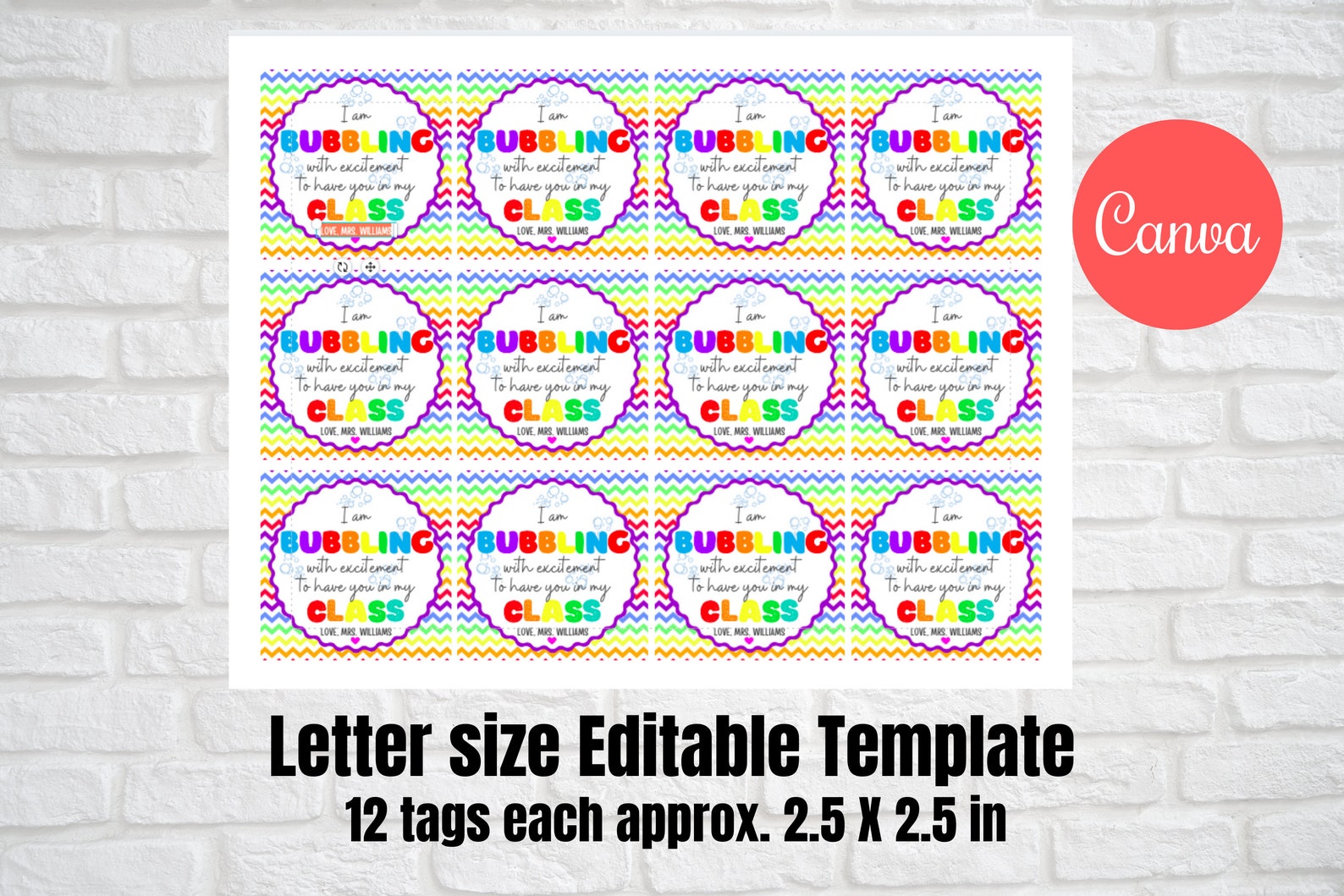 First Day of School Bubbles Gift Tags I Am Bubbling With - Etsy