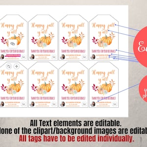 Happy Fall Yall Gift Tags,thank You for Your Referrals, Client Referral ...