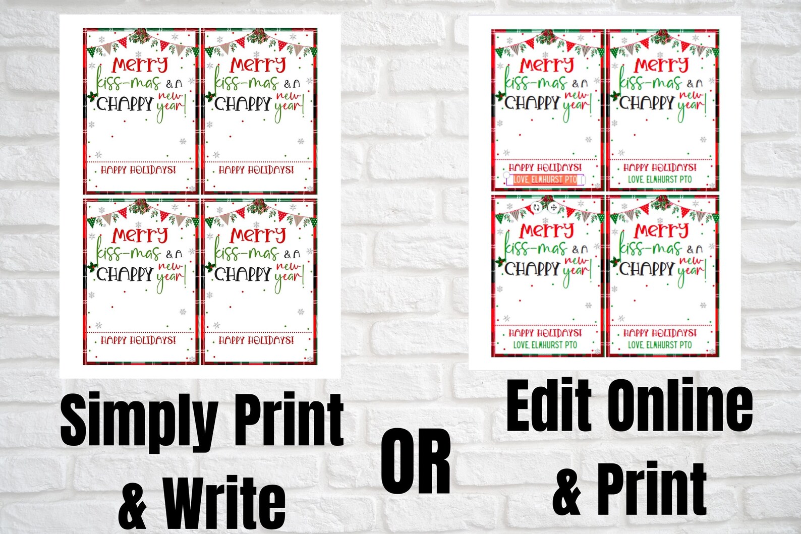 Merry Kissmas and a Chappy New Year Tag Christmas Chap Stick - Etsy