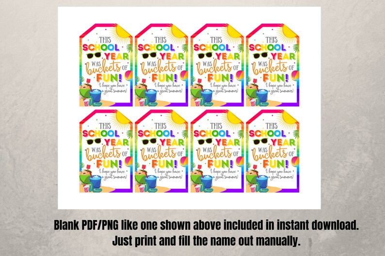 Chalk Full of Fun Gift Tags End of Year Gift Tags for - Etsy