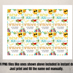 Thank You for Being so Sun Sational, Teacher Appreciation Week Gift ...