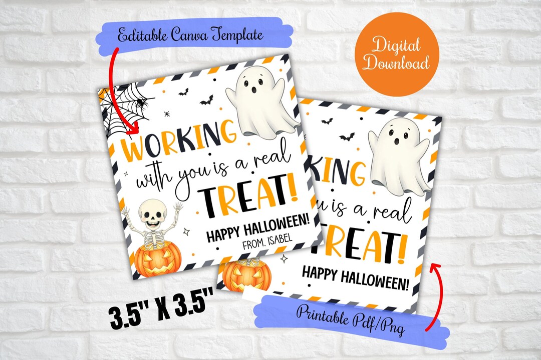 Working With You is a Real Treat, Faboolous Co-worker Gift Tag ...