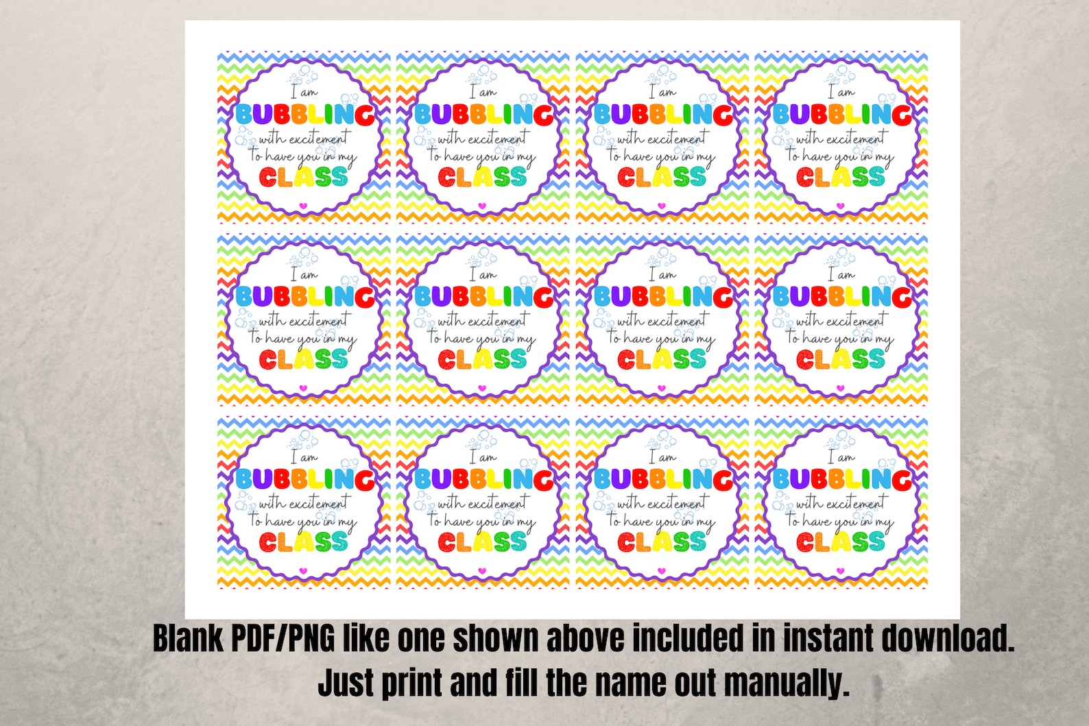 First Day of School Bubbles Gift Tags I Am Bubbling With - Etsy