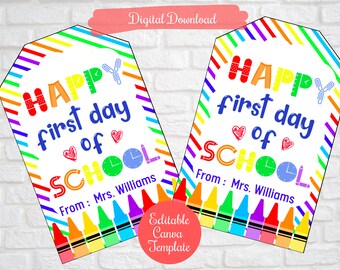 Happy First Day of School Gift Tags for Students Teachers | Etsy