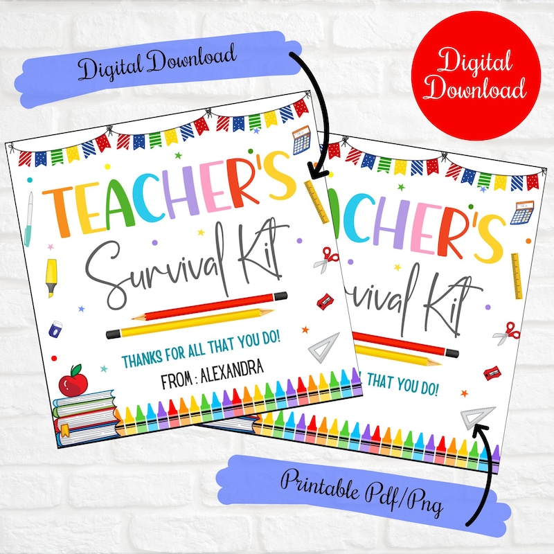 Teacher Survival Kit - Etsy