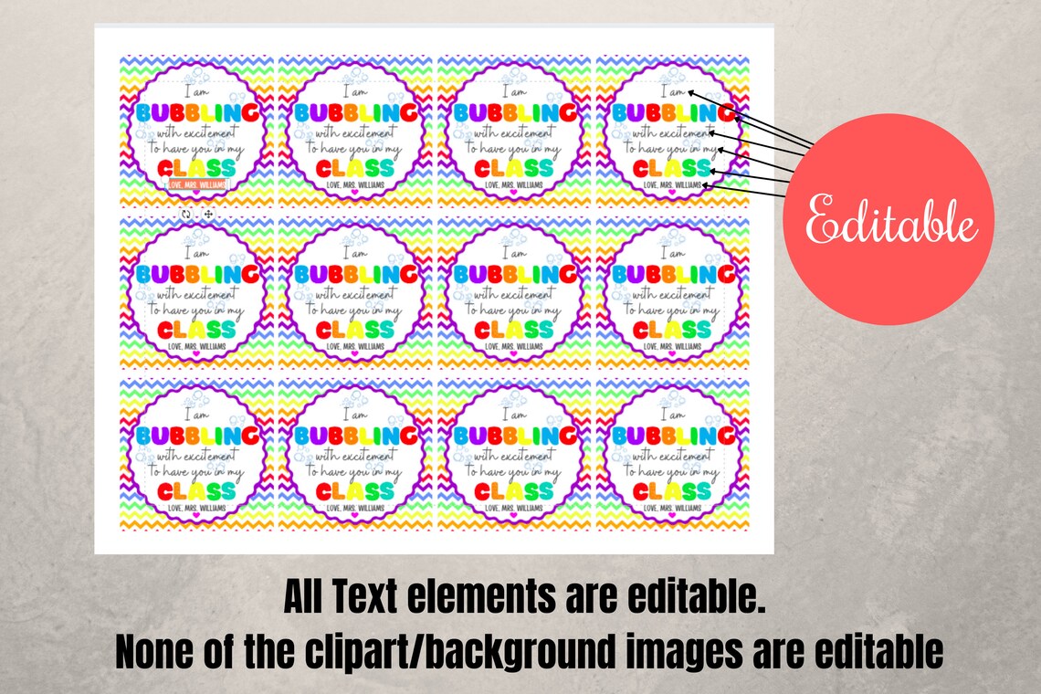 First Day of School Bubbles Gift Tags I Am Bubbling With - Etsy