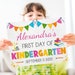 Watercolor First Day of School Sign Printable Cute Simple - Etsy