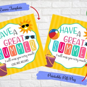 Have a Great Summer Gift Tagsi Will Miss You End of Term Gift - Etsy