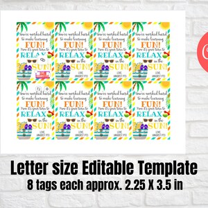 You've Worked Hard to Make Learning Fun Gift Tags for Teacher ...