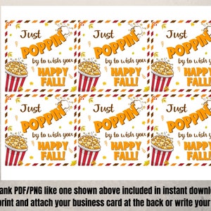 Just Poppin by to Wish You Happy Fall. Realtor Tags, Realtor Popcorn ...