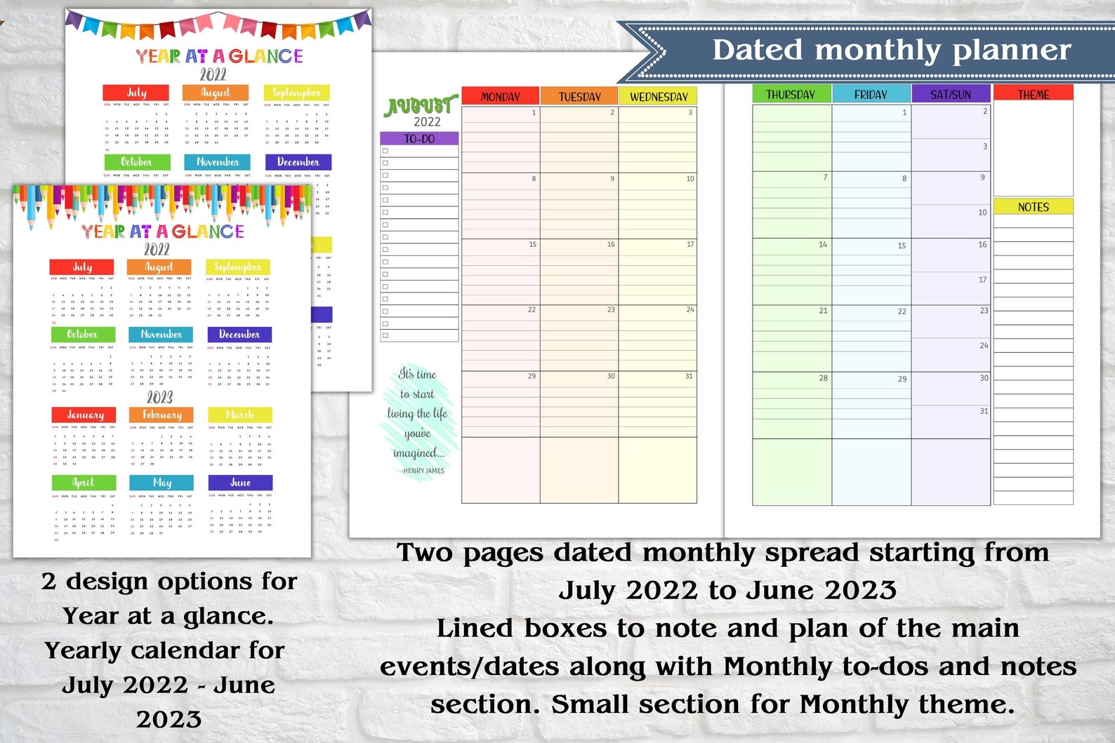 2022 2023 Teacher Planner Printable Binder Inserts Digital | Etsy