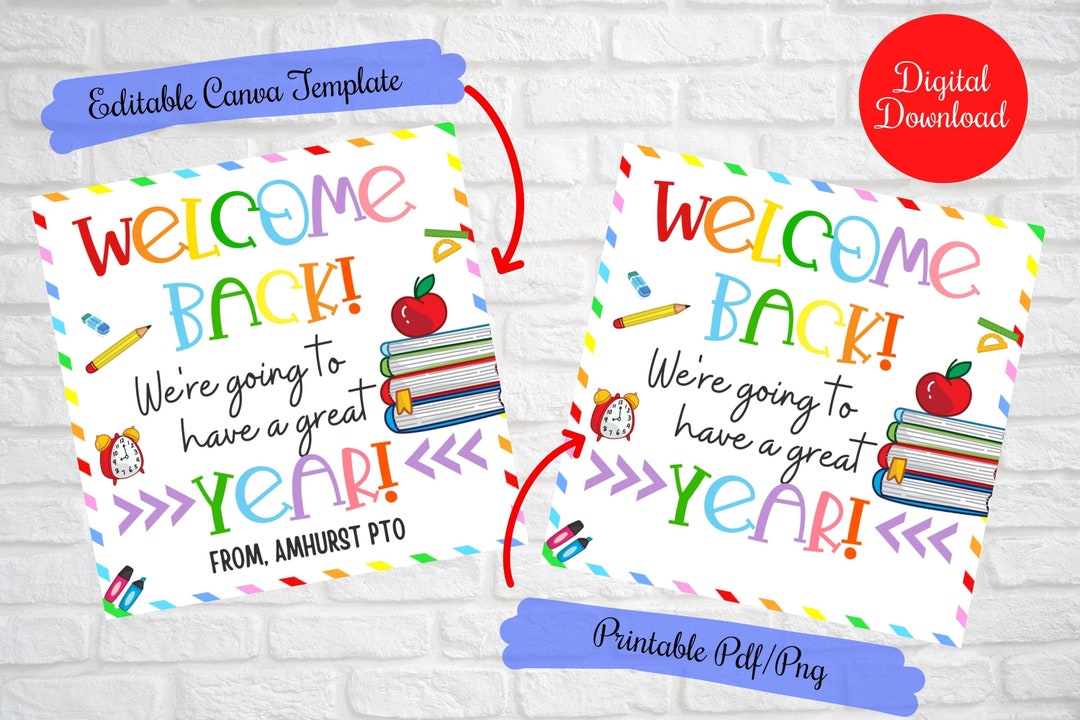 Welcome Back to School Teacher Gift Tags,its Going to Be a Great Year ...