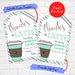 Thanks a Latte Gift Tags, Teacher Appreciation Week,end of Year Gift ...