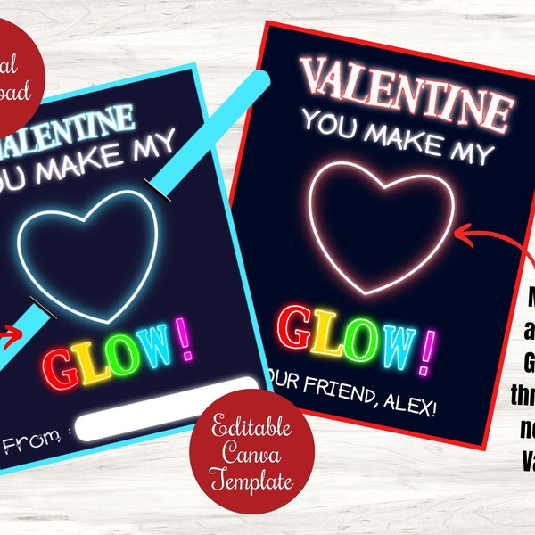 Valentines Day Glow Stick - Etsy