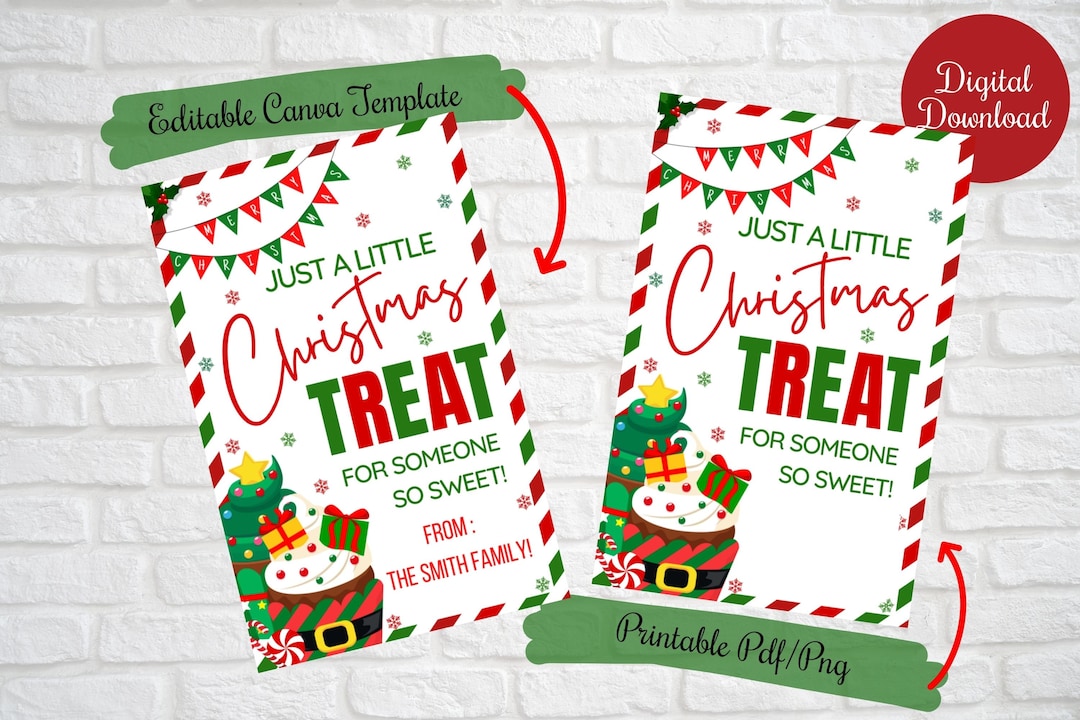 Just a Little Christmas Treat for Someone so Sweet Gift Tags,christmas ...