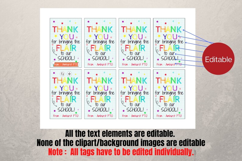 Flair Penend of Year Gift Tag for Teacher Admin Staff - Etsy