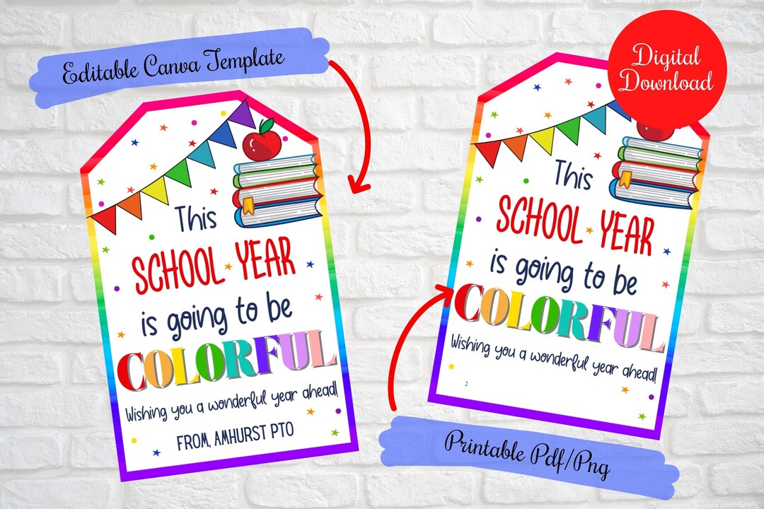 Back to School Marker Gift Tags, This School Year is Going to Be ...