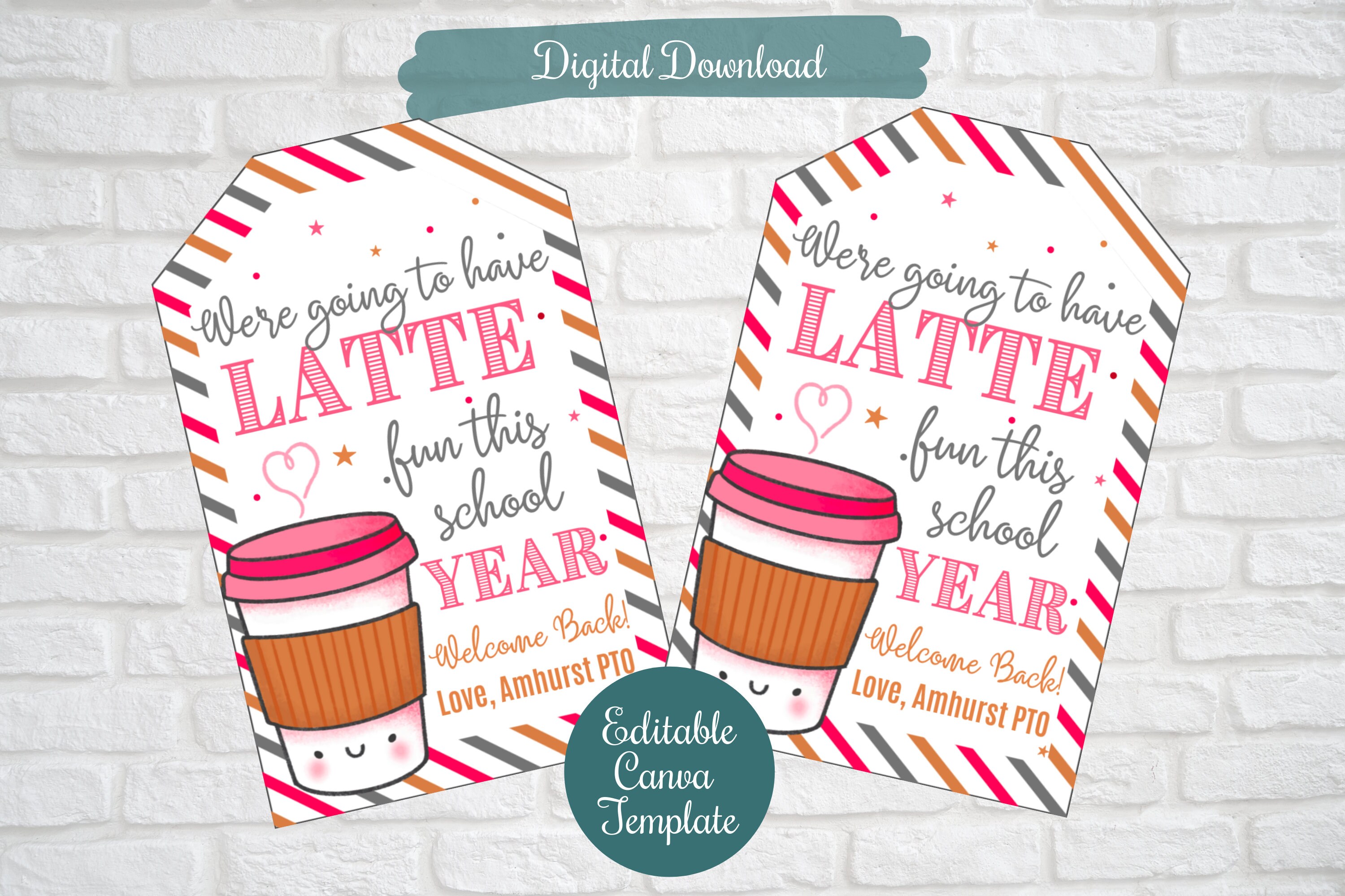 Back to School Coffee Gift Tags We're Going to Have Latte | Etsy