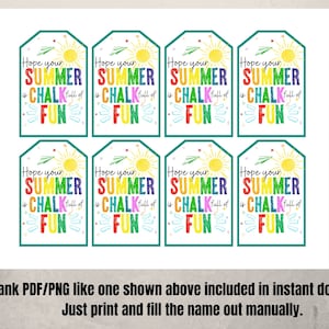 Chalk Full of Fun Gift Tags, End of Year Gift Tags for Students, Last ...