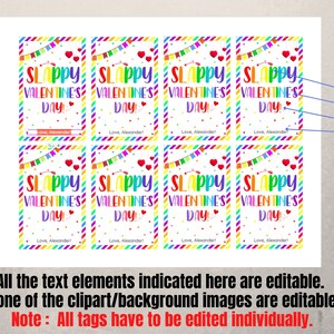 Editable Slap Band Slap Bracelet Gift Tags,slappy Valentines Day Tag ...