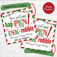 Christmas Teacher Gift Tag - Rainbow - Printable Gift Tag for Pens - Etsy