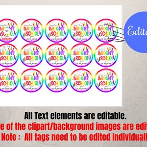 First Day of School Crayons Gift Tags, Here's to a Bright School Year ...