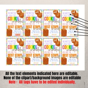 Teacher Appreciation Week Cookie Gift Tags, No Matter How the Cookie ...