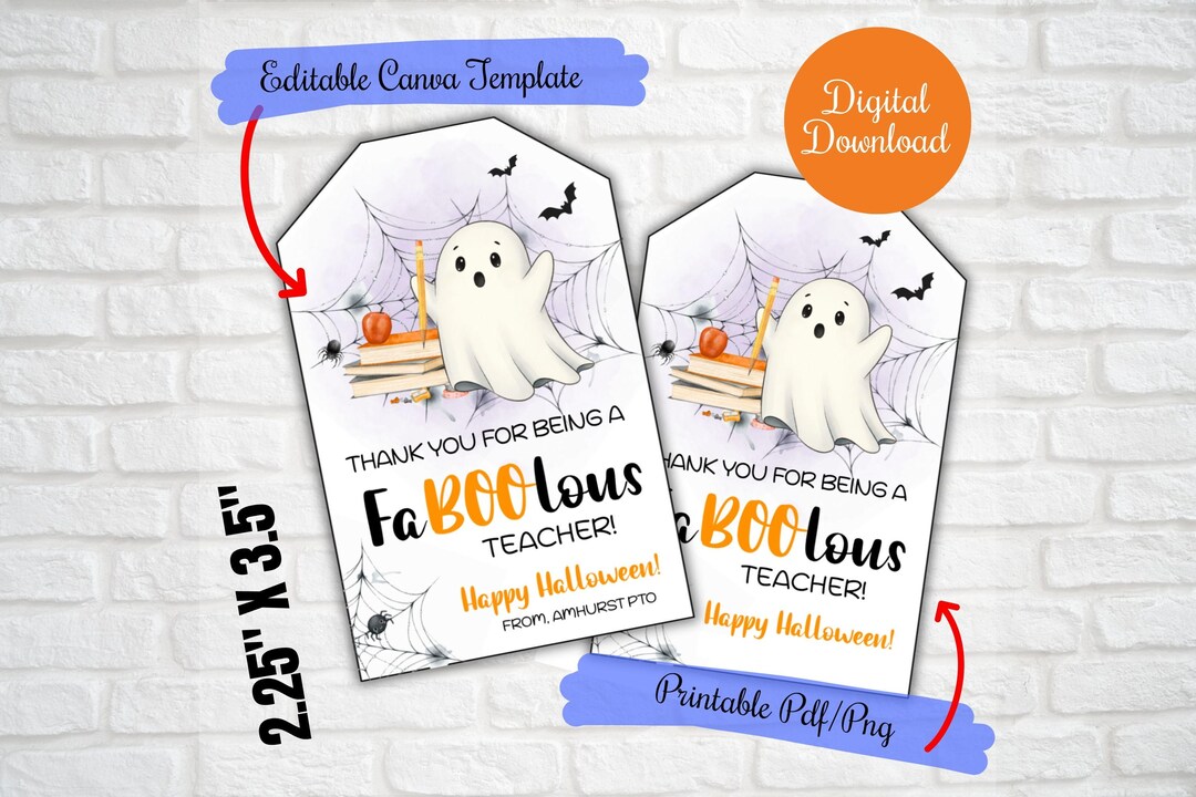 Faboolous Teacher Gift Tag, Thanks for Being a Faboolous Teacher Treat ...