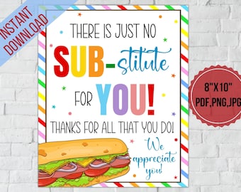 There is No Sub-stitute for You Appreciation Luncheon Sign - Etsy