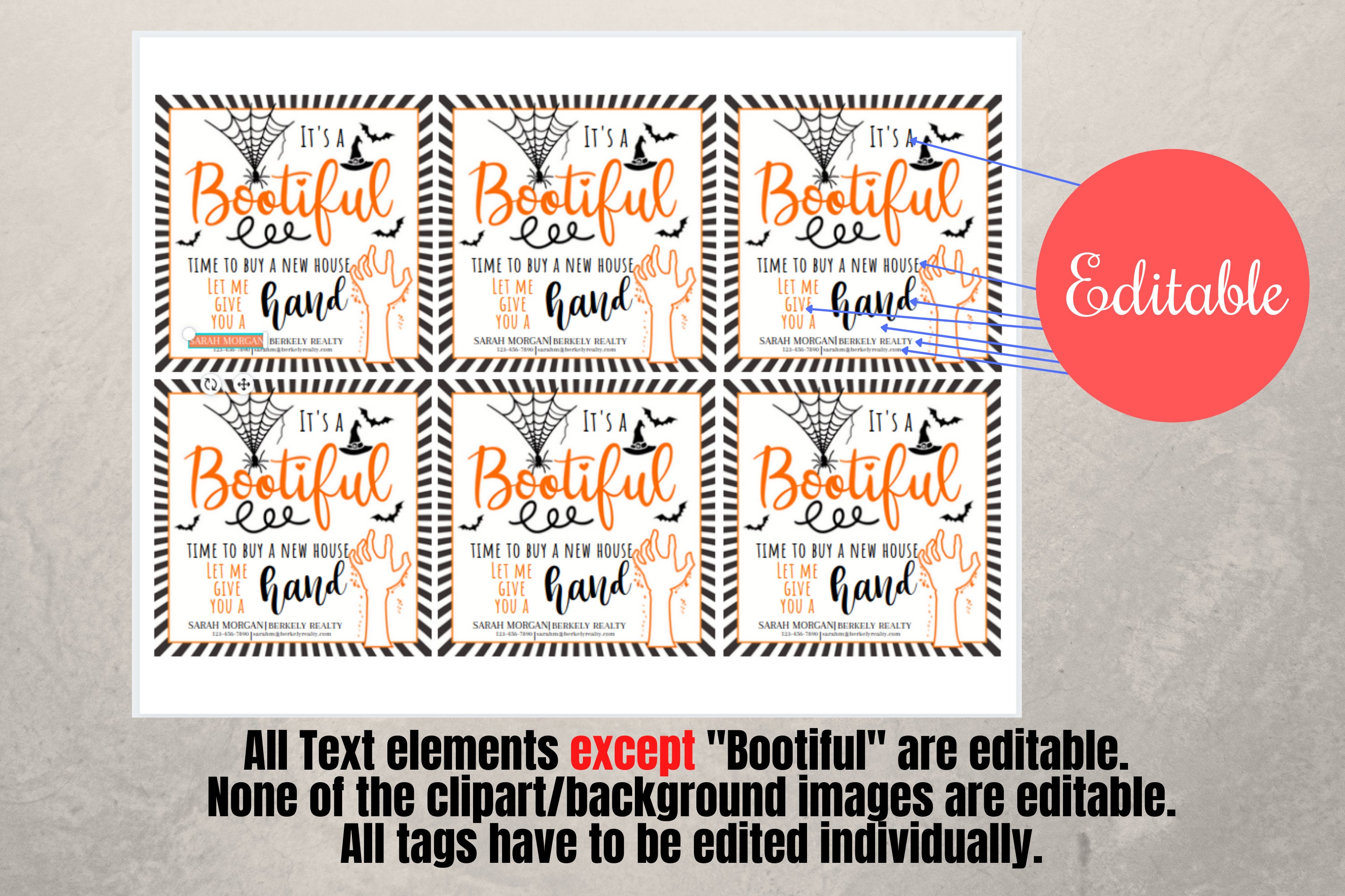 Its a Bootiful Time to Buy a New House Realtor Tags Realtor | Etsy