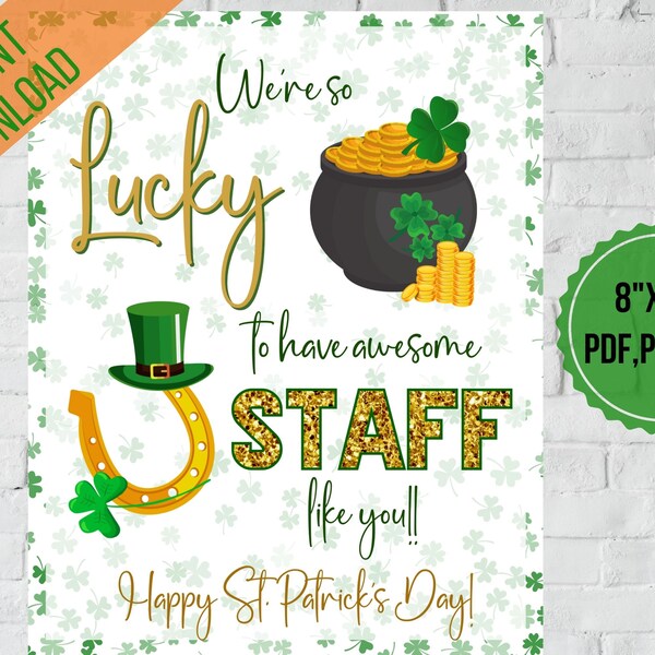 Lucky Employee Appreciation Printable - Etsy