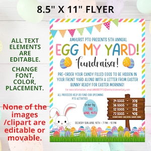 Egg My Yard Template for Fundraiser, Printable Egg My Yard Service ...