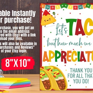 Let's Taco About How Awesome You Are, Teacher Appreciation Week Table ...