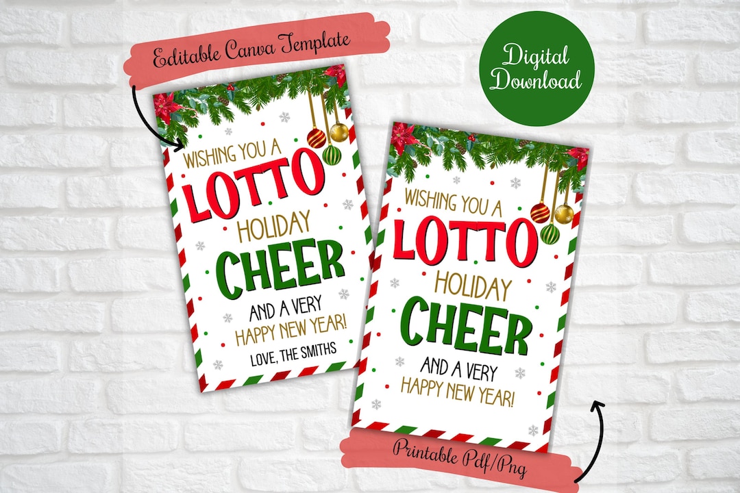 Wishing You a Lotto Holiday Cheer, Christmas Lottery Scratch Card Gift ...