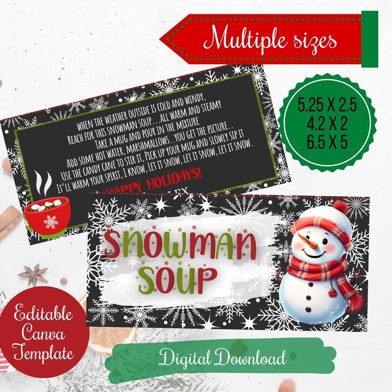 Snowman Bag Topper - Etsy