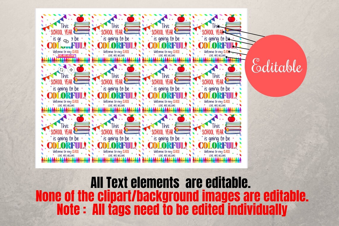 Back to School Crayons Gift Tags, This School Year is Going to Be ...