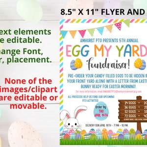Egg My Yard Template for Fundraiser, Printable Egg My Yard Service ...