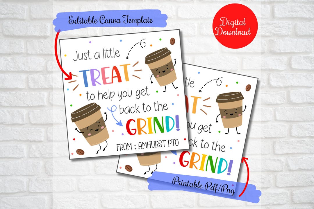 Back to School Coffee Gift Tag for Teacher/principal Just a Little ...