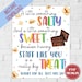 Sweet Salty Treat Appreciation Sign, Staff Appreciation Table Sign ...