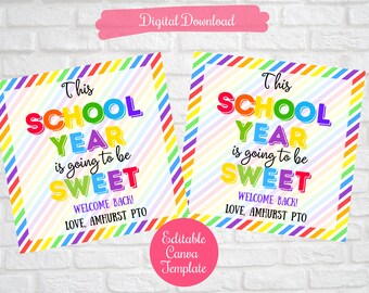 Back to School Candy Gift Tags This School Year is Going to - Etsy