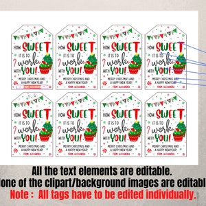 Christmas Gift Treat Tags for Co-workers, How Sweet It is to Work With ...