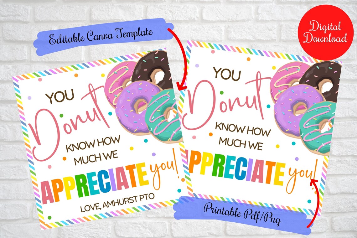 You Donut Know How Much We Appreciate You Teacher Nurse Staff - Etsy