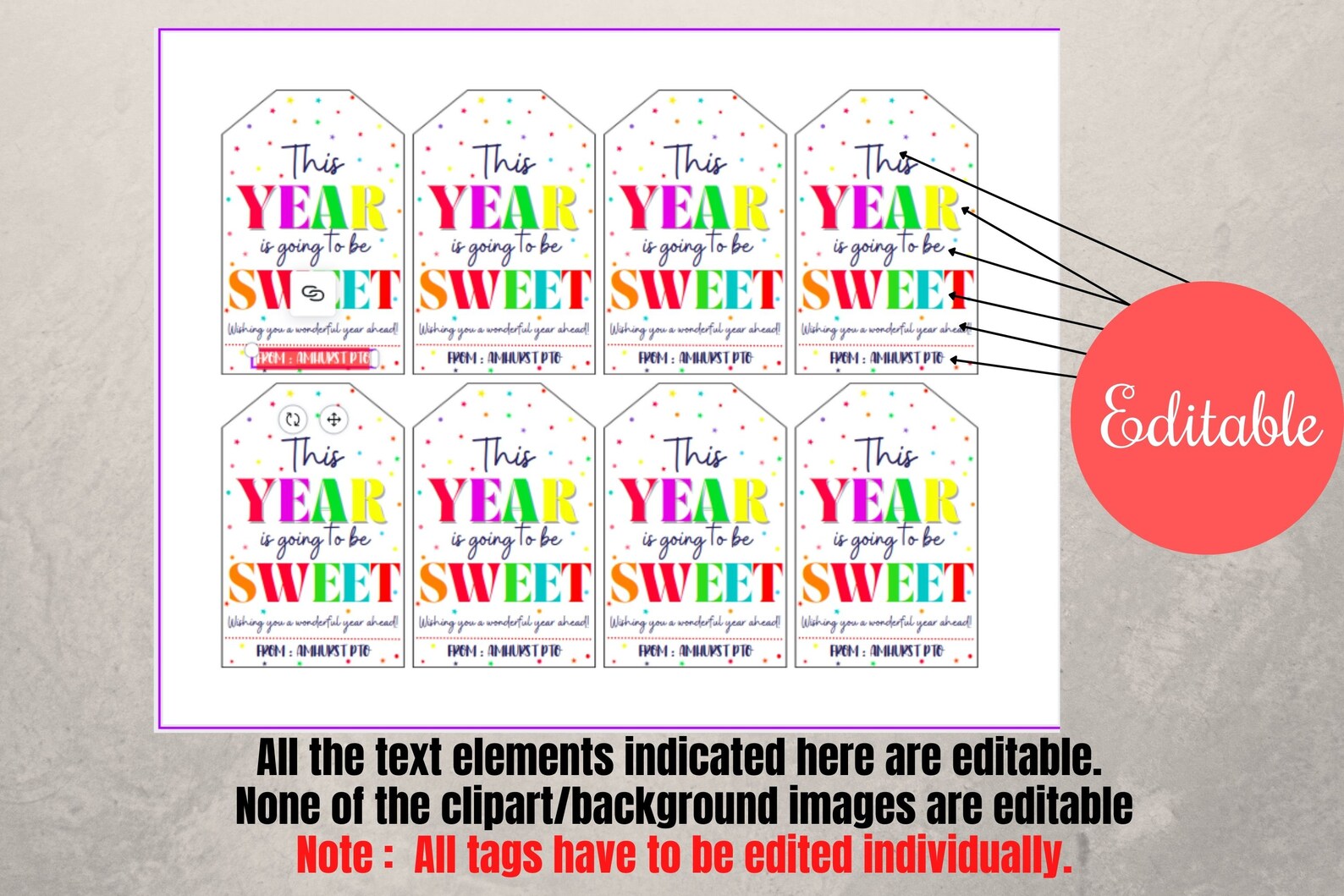 Editable Back to School Gift Tags for Candies Cookies Sweet Treats ...