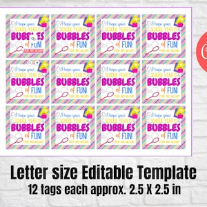 Back to School Bubbles Gift Tags, Hope Your School Year is Bubbles of ...