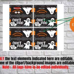 Ghost Poop Marshmallow Halloween Treat Bag Topper, Marshmallow Gift ...