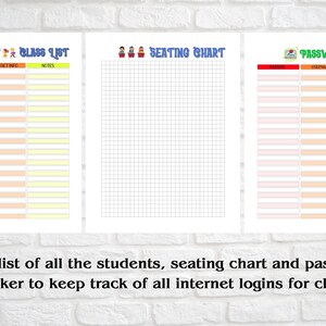 2022 2023 Teacher Planner Printable Binder Inserts - Digital Download ...