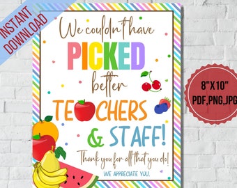Printable We Couldn't Have Picked Better Teachers and - Etsy